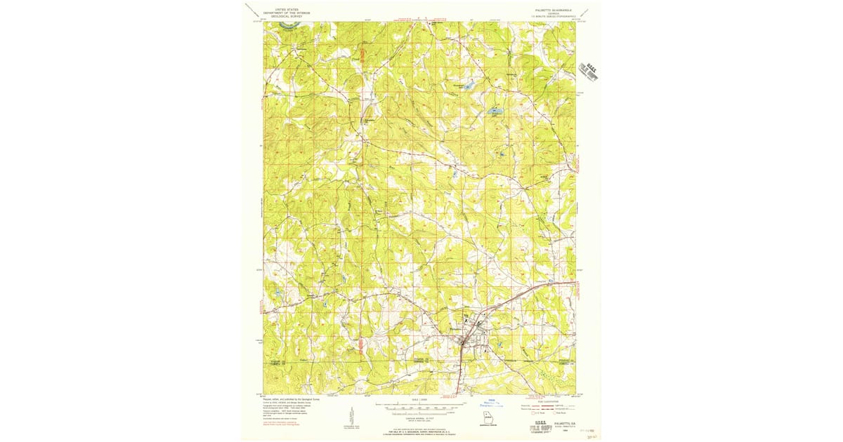 1954 Map of Palmetto, GA — High-Res | Pastmaps