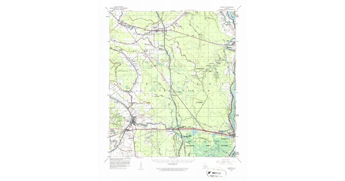 1959 Map of Palmetto, LA — High-Res | Pastmaps