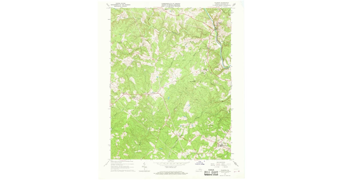 1967 Map of Palmyra, VA — High-Res | Pastmaps