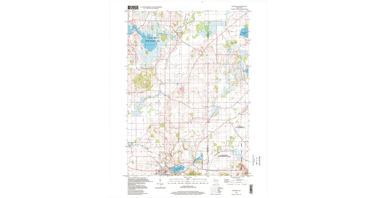1995 Map of Palmyra, WI — High-Res | Pastmaps