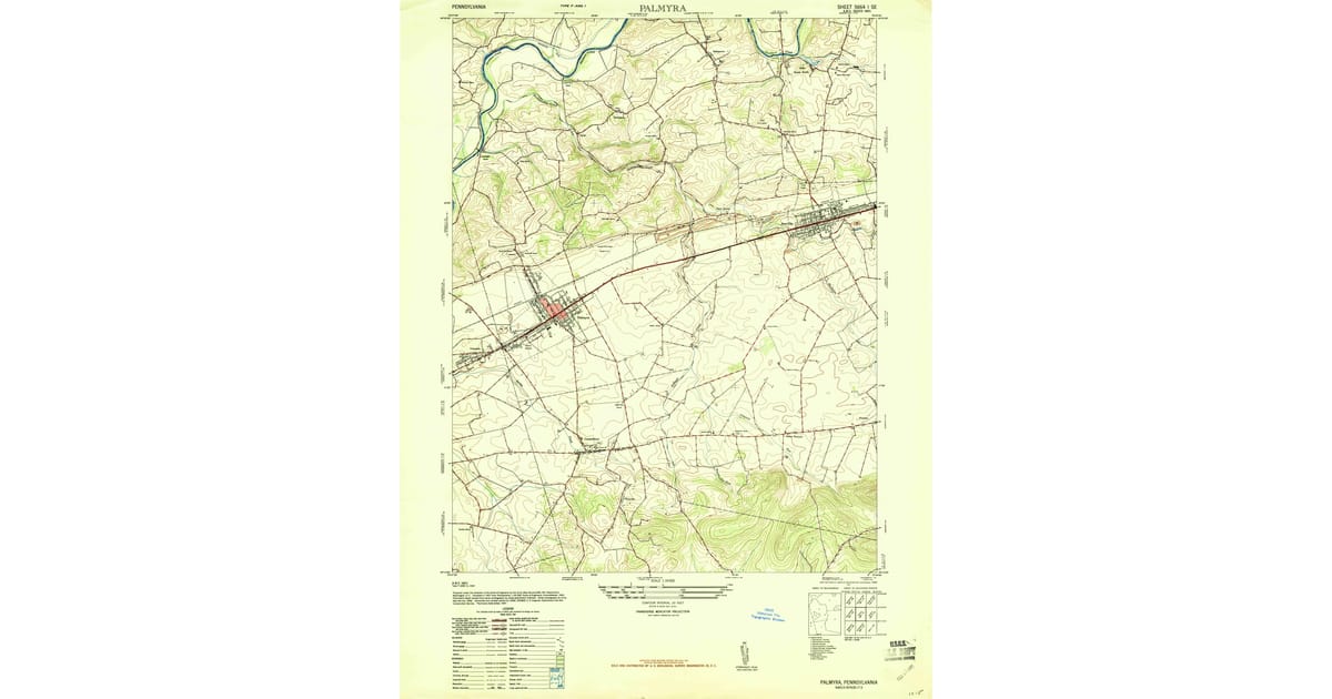 1947 Map of Palmyra, PA — High-Res | Pastmaps