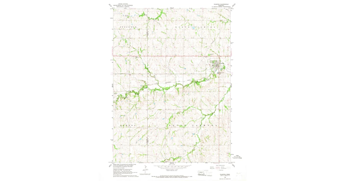 1966 Map of Palmyra, NE — High-Res | Pastmaps