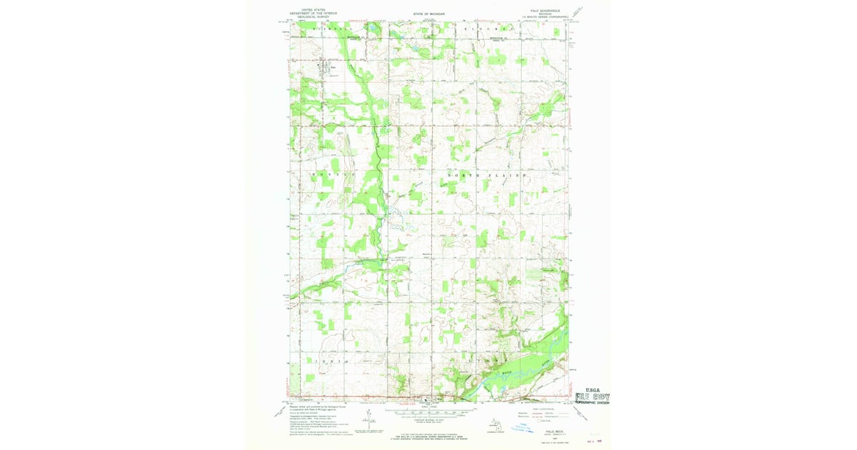1967 Map of Palo, MI — High-Res | Pastmaps