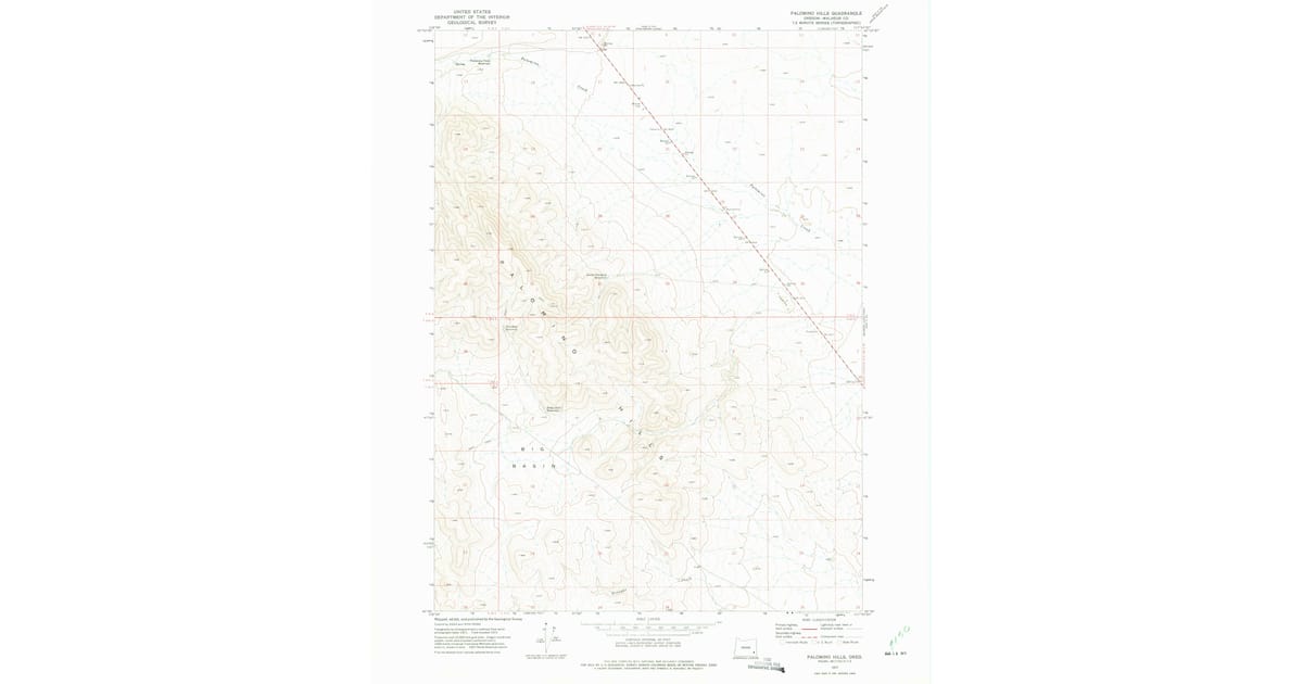 1972 Map of Palomino Hills, Malheur County, OR — High-Res | Pastmaps