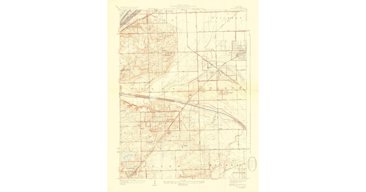 1928 Map of Palos Park, IL — High-Res, 1928 Print #2 | Pastmaps