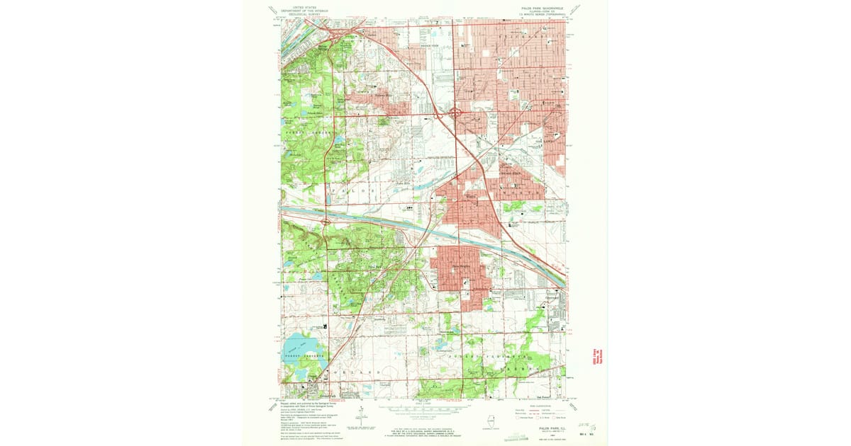 1960s Maps of Brook Lane, Palos Park | Pastmaps