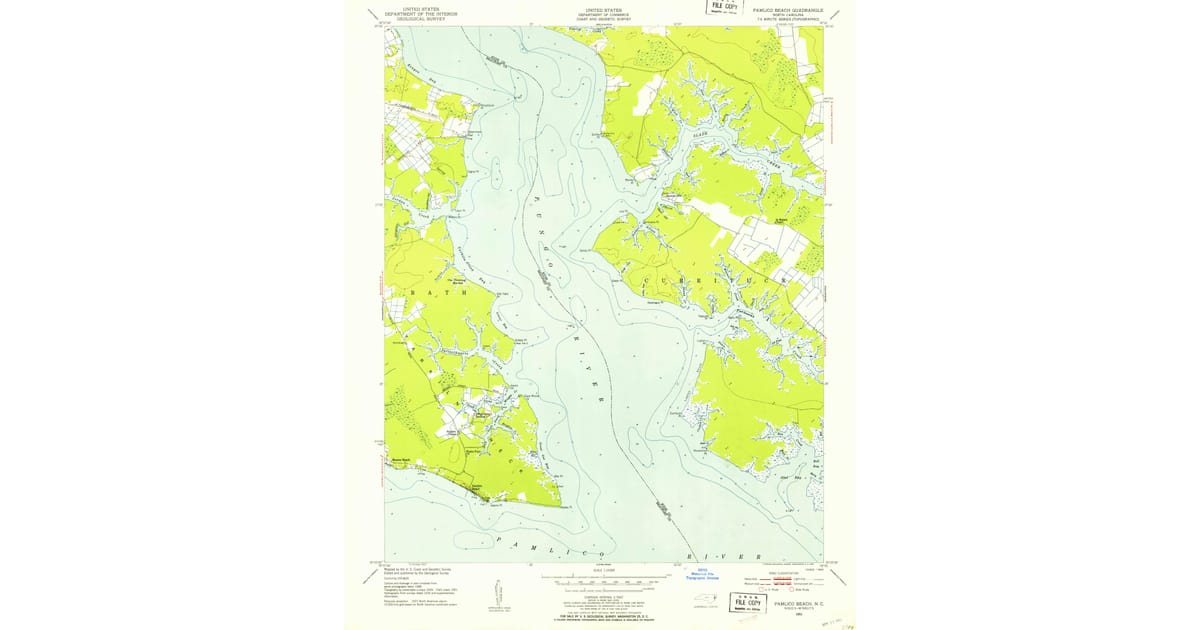 Old Maps of Pamlico Beach, NC | Pastmaps