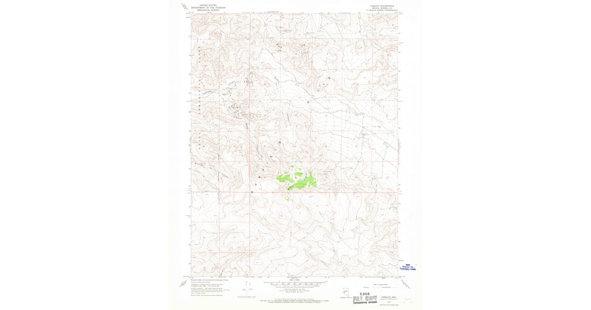 1967 Map of Pamlico, Mineral County, NV — High-Res | Pastmaps