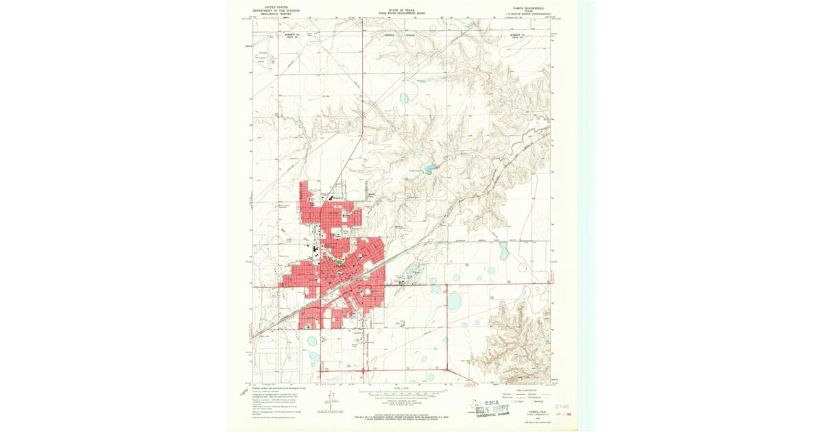 1963 Map of Pampa, TX — High-Res | Pastmaps