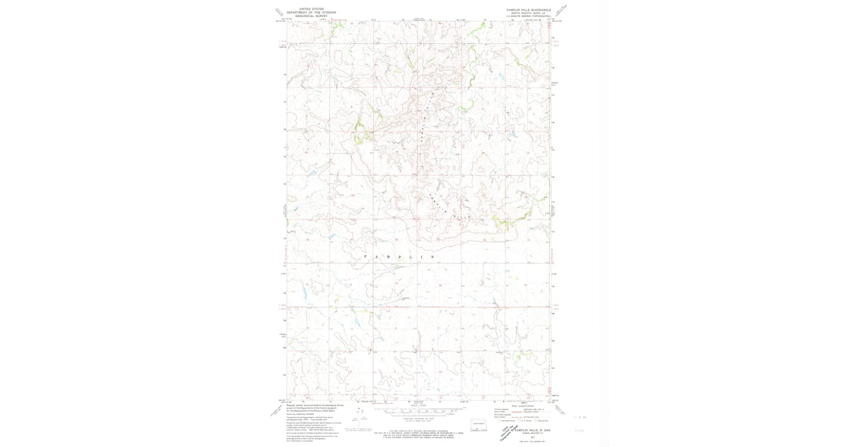 1971 Map of Pamplin Hills, Sioux County, ND — High-Res | Pastmaps