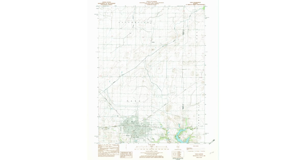 1982 Map of Pana, IL — High-Res | Pastmaps