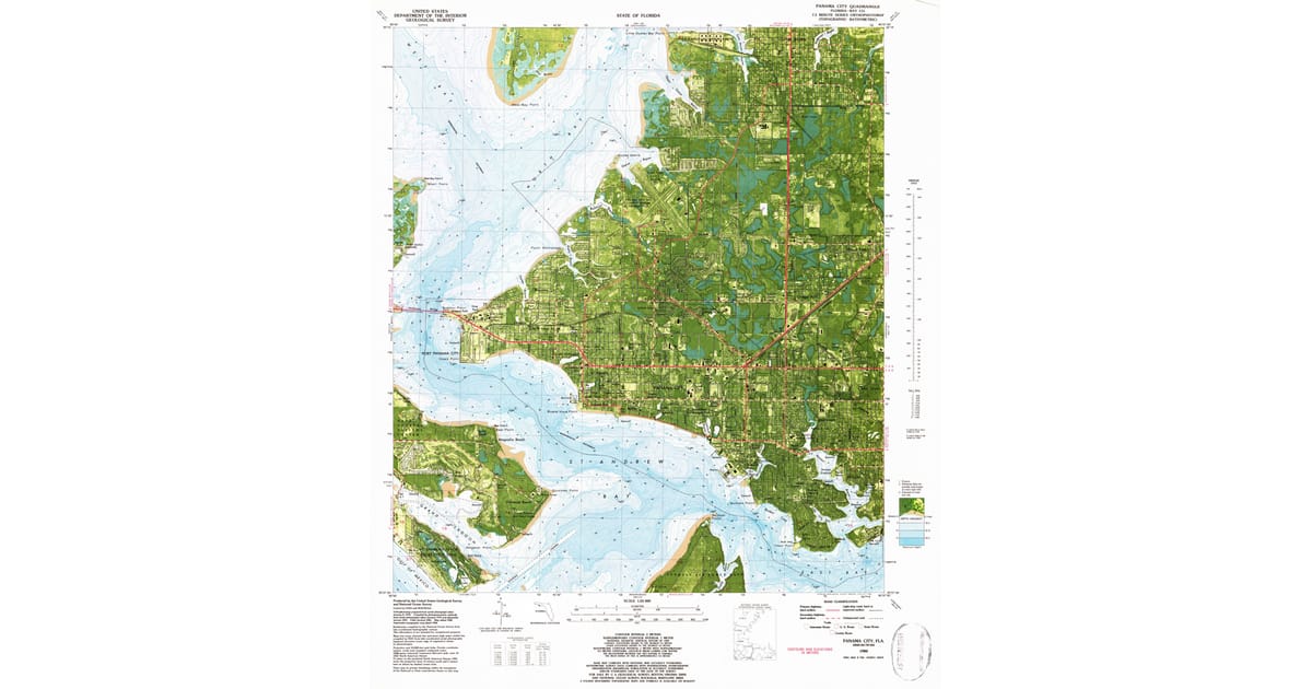 1982 Map of Panama City, FL — High-Res | Pastmaps