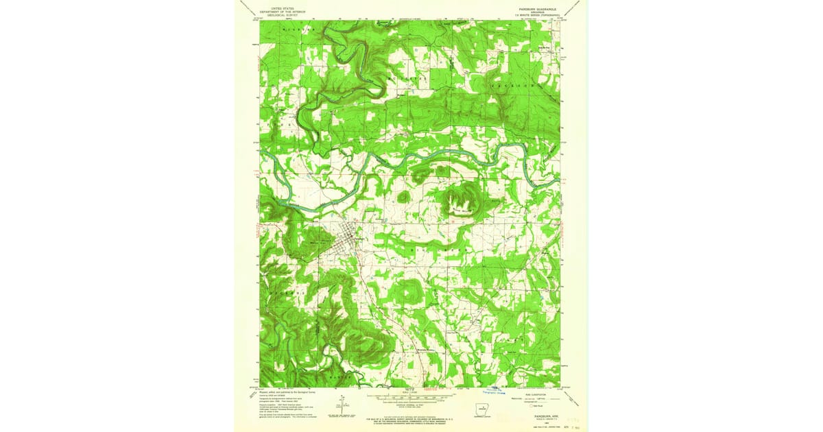 1962 Map of Pangburn, AR — High-Res | Pastmaps