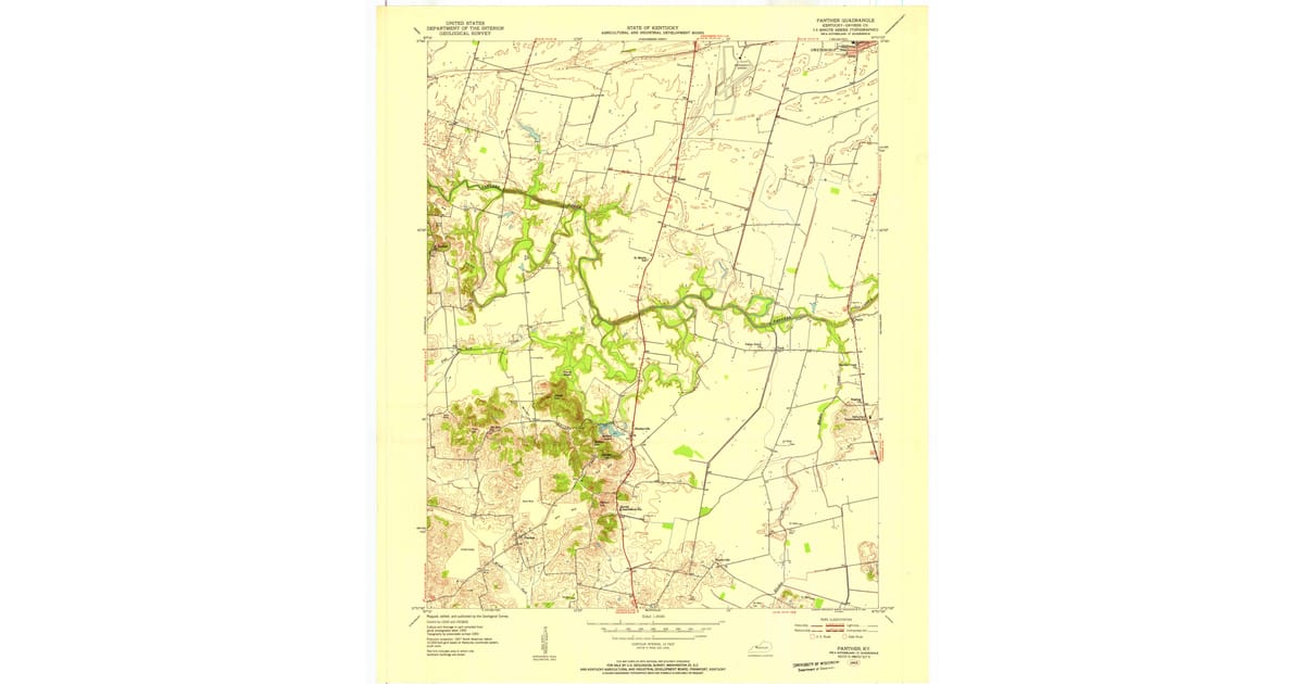1953 Map of Panther, KY — High-Res | Pastmaps