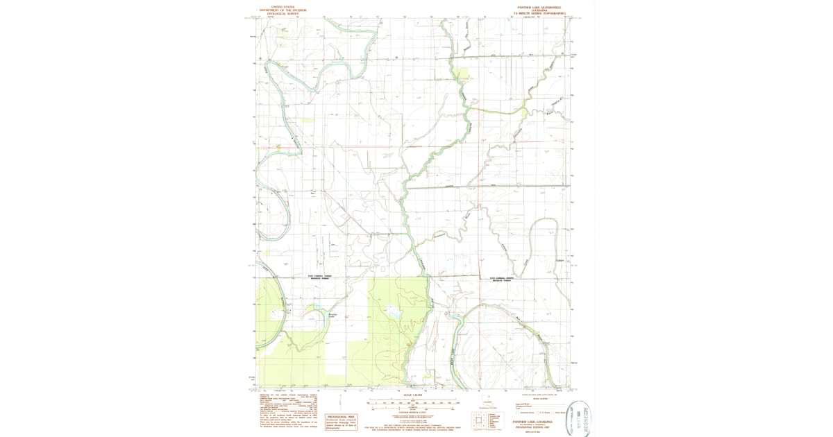 1987 Map of Panther Lake, East Carroll Parish, LA — High-Res | Pastmaps