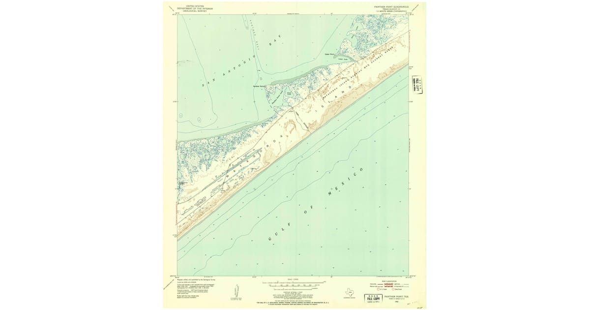 1952 Map of Panther Point, Calhoun County, TX — High-Res | Pastmaps