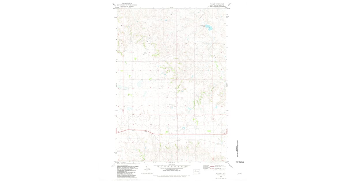 1981 Map of Parade, Dewey County, SD — High-Res | Pastmaps
