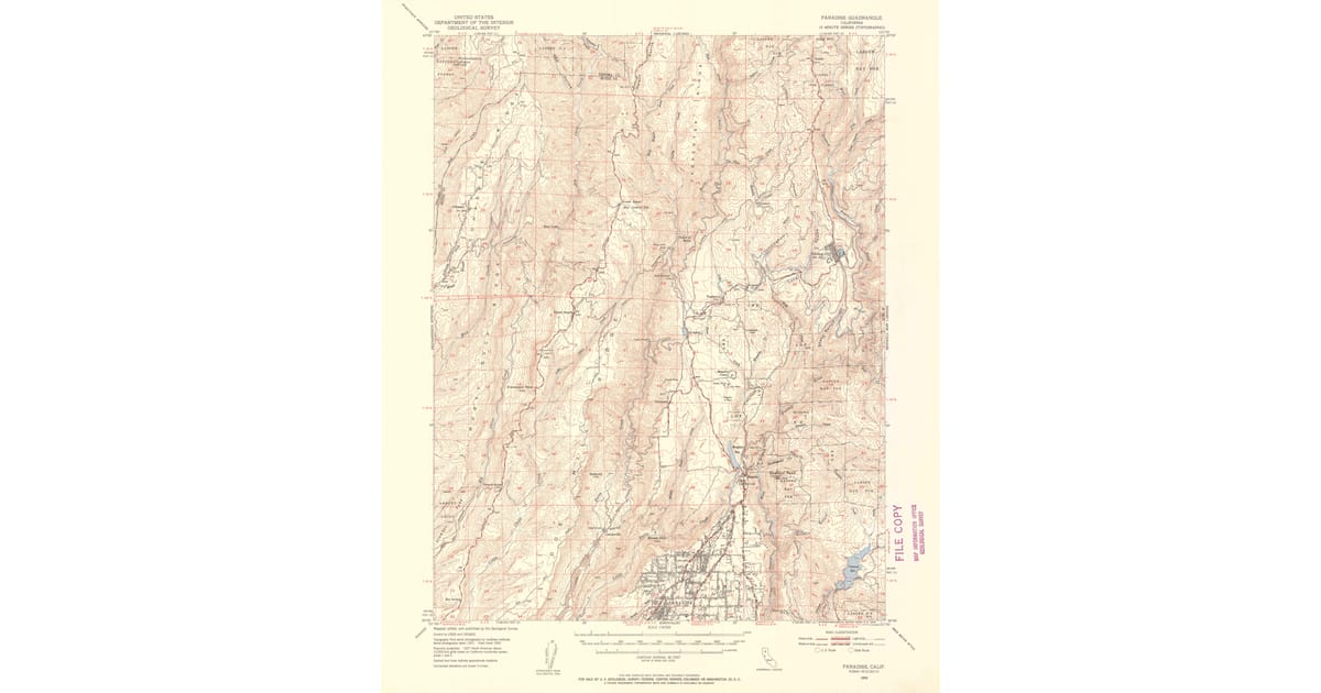 1950s Maps of Irish Town, CA | Pastmaps