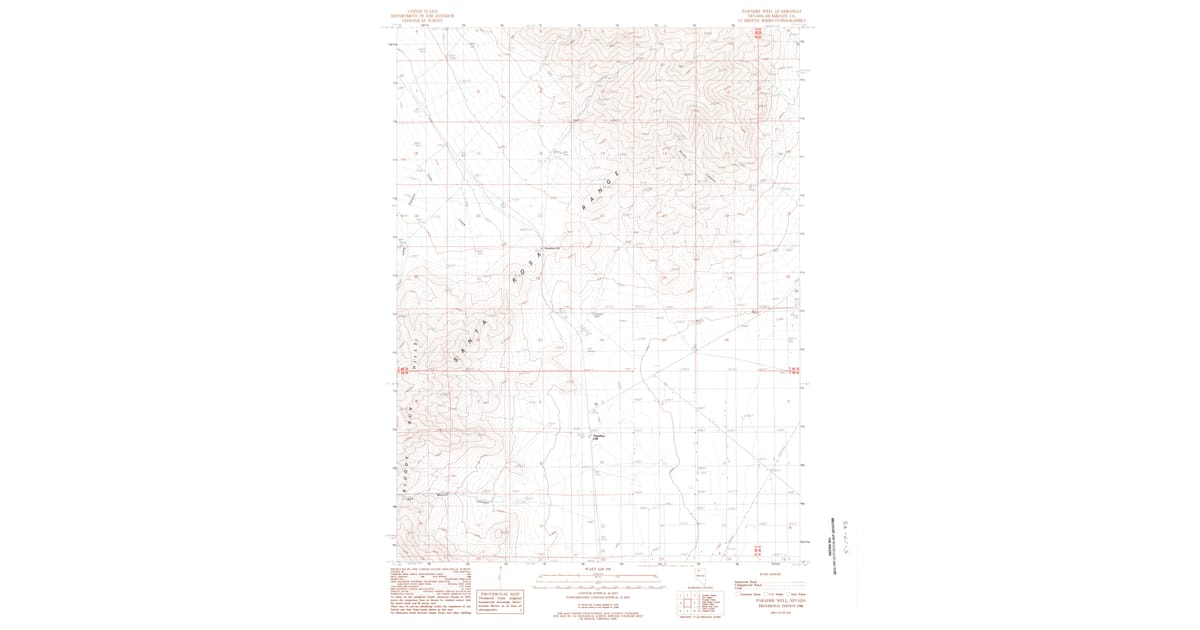 1988 Map of Paradise Well, Humboldt County, NV — High-Res | Pastmaps