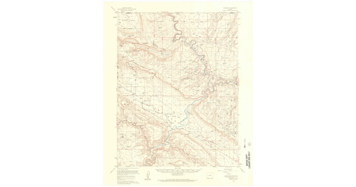 1960 Map of Paradox, Montrose County, CO — High-Res | Pastmaps