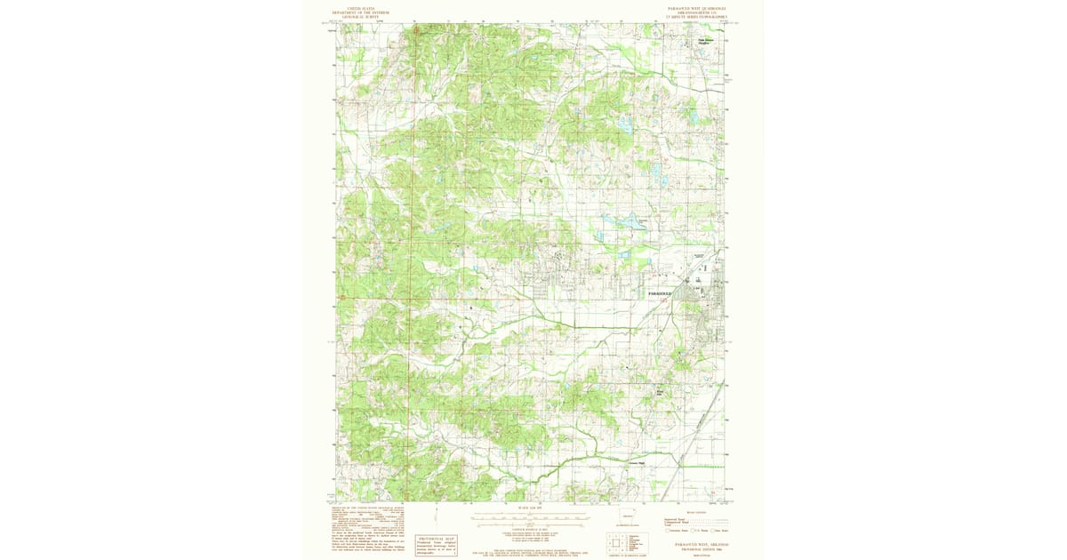 1984 Map of Paragould West, Greene County, AR — High-Res | Pastmaps