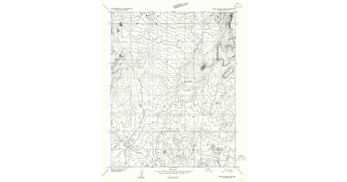 1954 Map of Paria Plateau NW, Coconino County, AZ — High-Res | Pastmaps