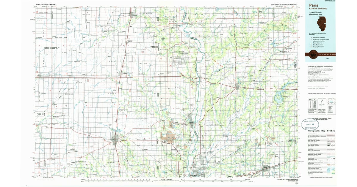 1980s Maps of Clay County, IN | Pastmaps