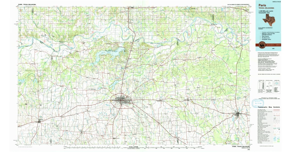 1990s Maps of Honey Grove, TX | Pastmaps