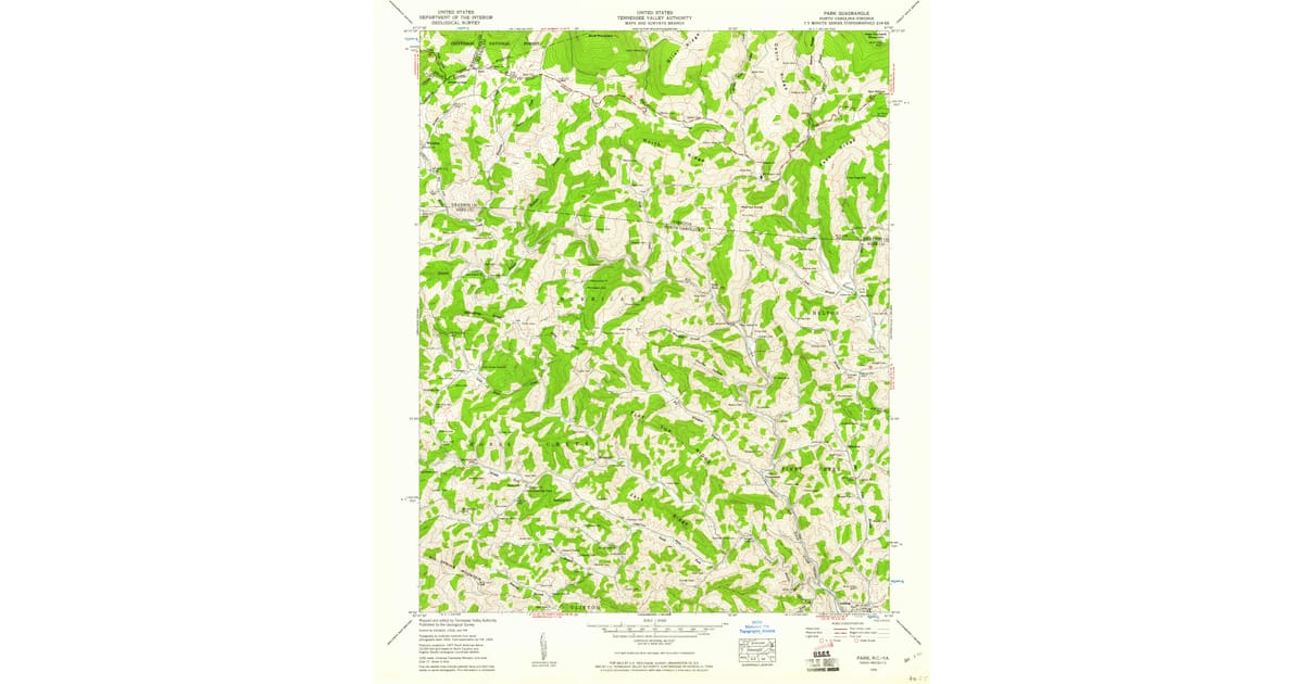 1959 Map of Park, Ashe County, NC — High-Res | Pastmaps