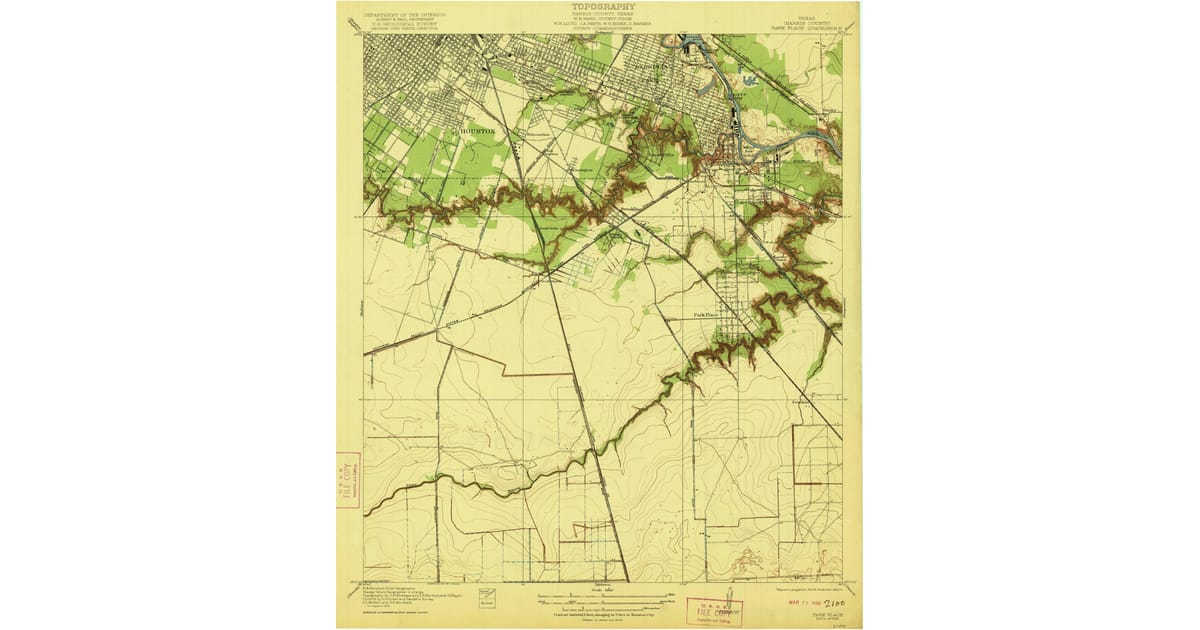 1922 Map of Park Place, Harris County, TX — High-Res | Pastmaps
