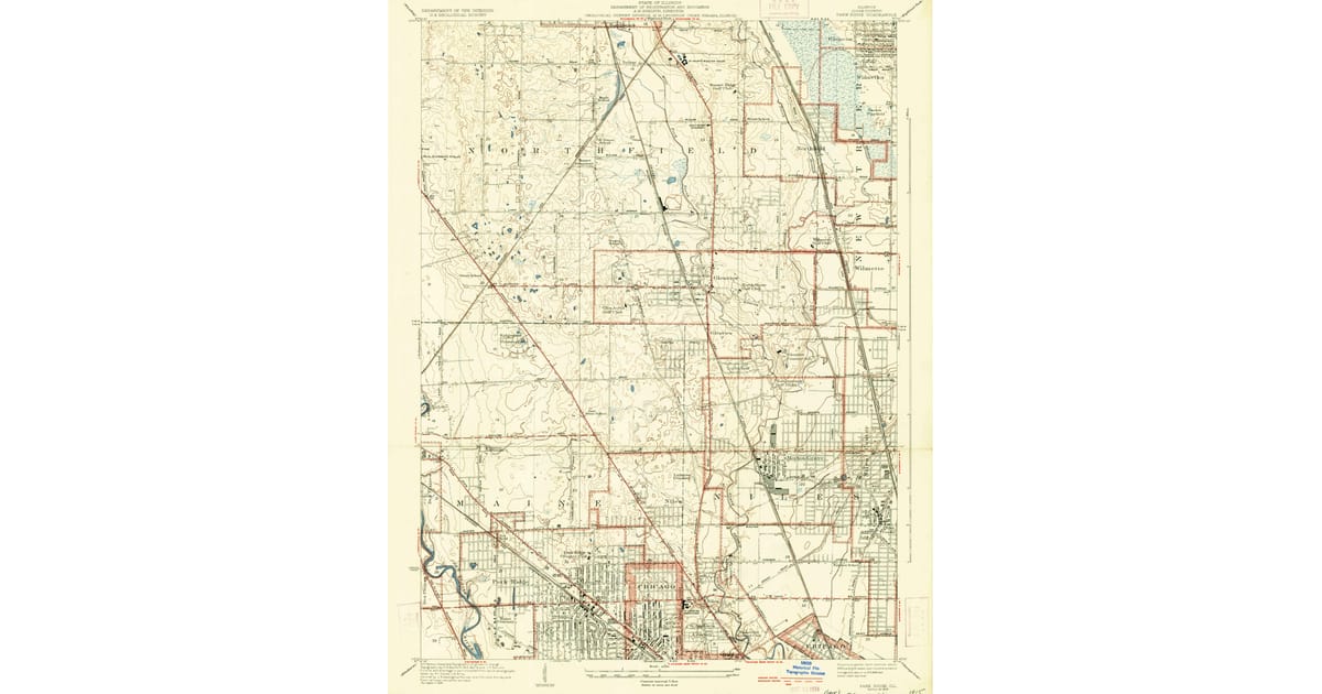 1929 Map of Park Ridge, IL — High-Res | Pastmaps