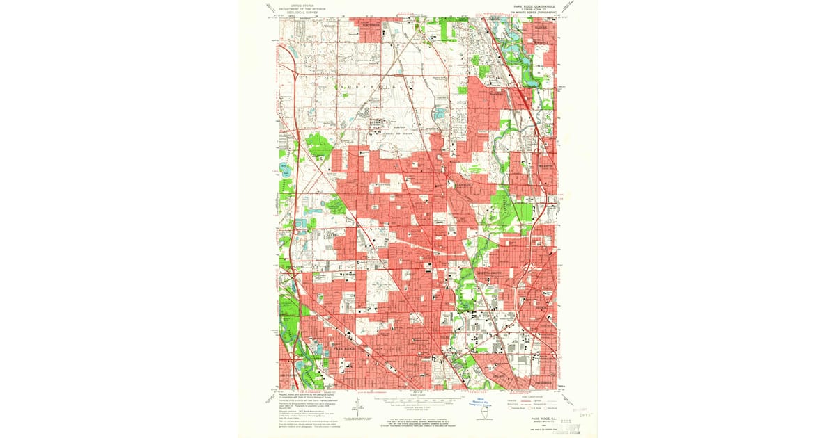 1963 Map of Park Ridge, IL — High-Res | Pastmaps