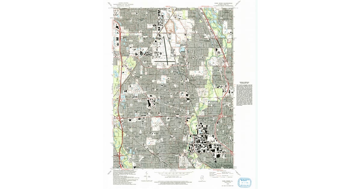 1993 Map of Park Ridge, IL — High-Res | Pastmaps