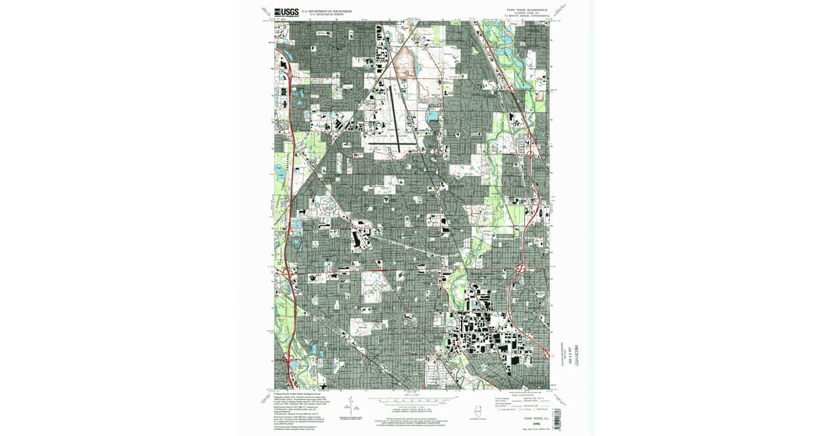 1995 Map of Park Ridge, IL — High-Res | Pastmaps