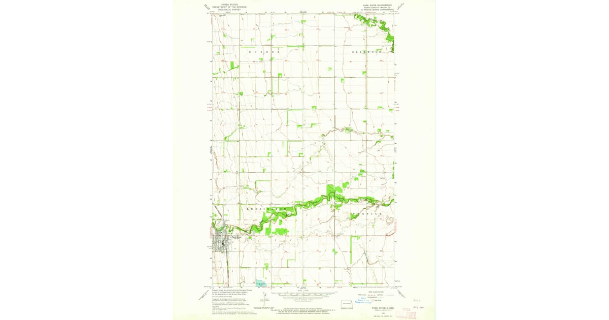 1963 Map of Park River, ND — High-Res | Pastmaps