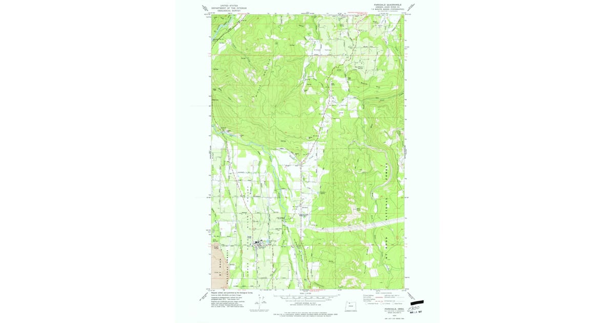 1974 Map of Parkdale, OR — High-Res | Pastmaps