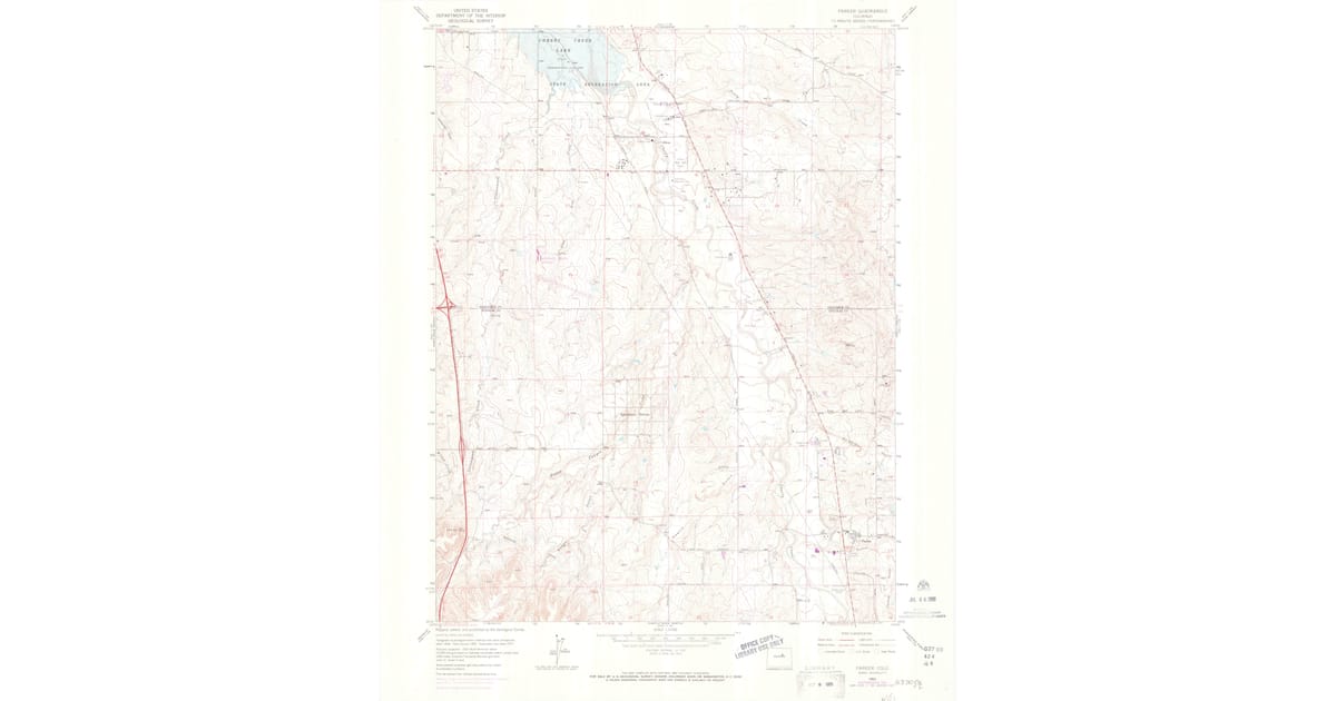 1965 Map of Parker, CO — High-Res, 1973 Print #2 | Pastmaps