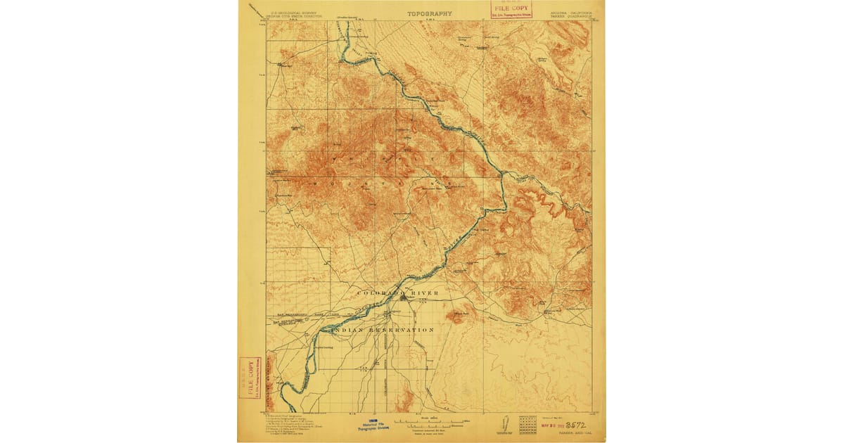 1911 Map of Parker, AZ — High-Res | Pastmaps