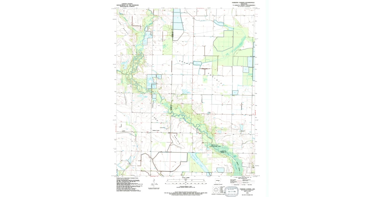 1994 Map of Parkers Corner, Lonoke County, AR — High-Res | Pastmaps