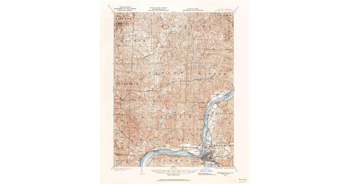 Old Maps of Wood County, WV for Genealogy | Pastmaps