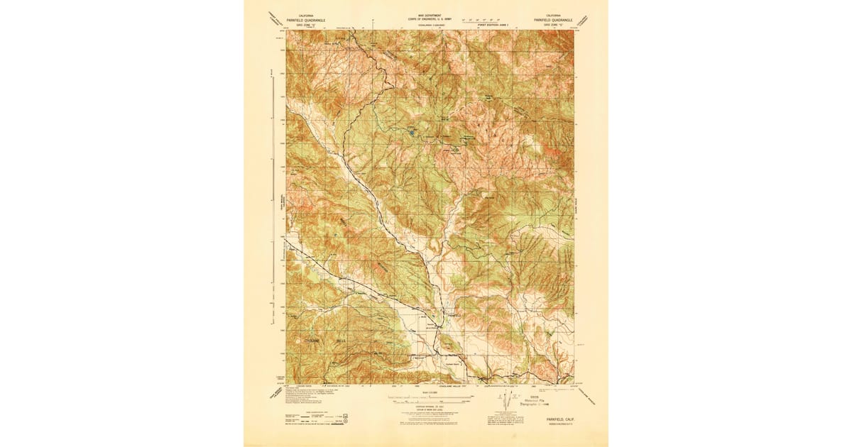 1943 Map of Parkfield, Monterey County, CA — High-Res | Pastmaps
