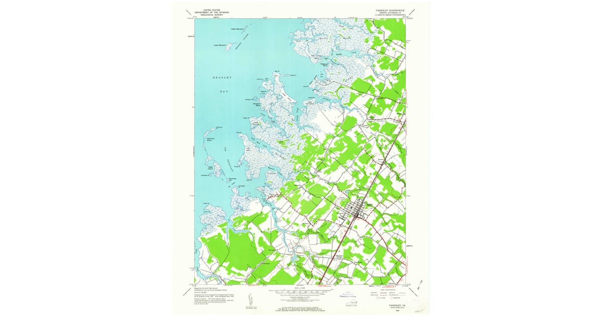 1942 Map of Parksley, VA — High-Res | Pastmaps