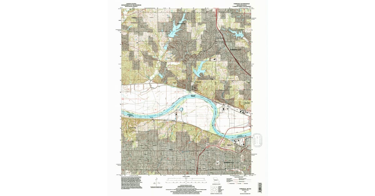 1991 Map of Parkville, MO — High-Res | Pastmaps