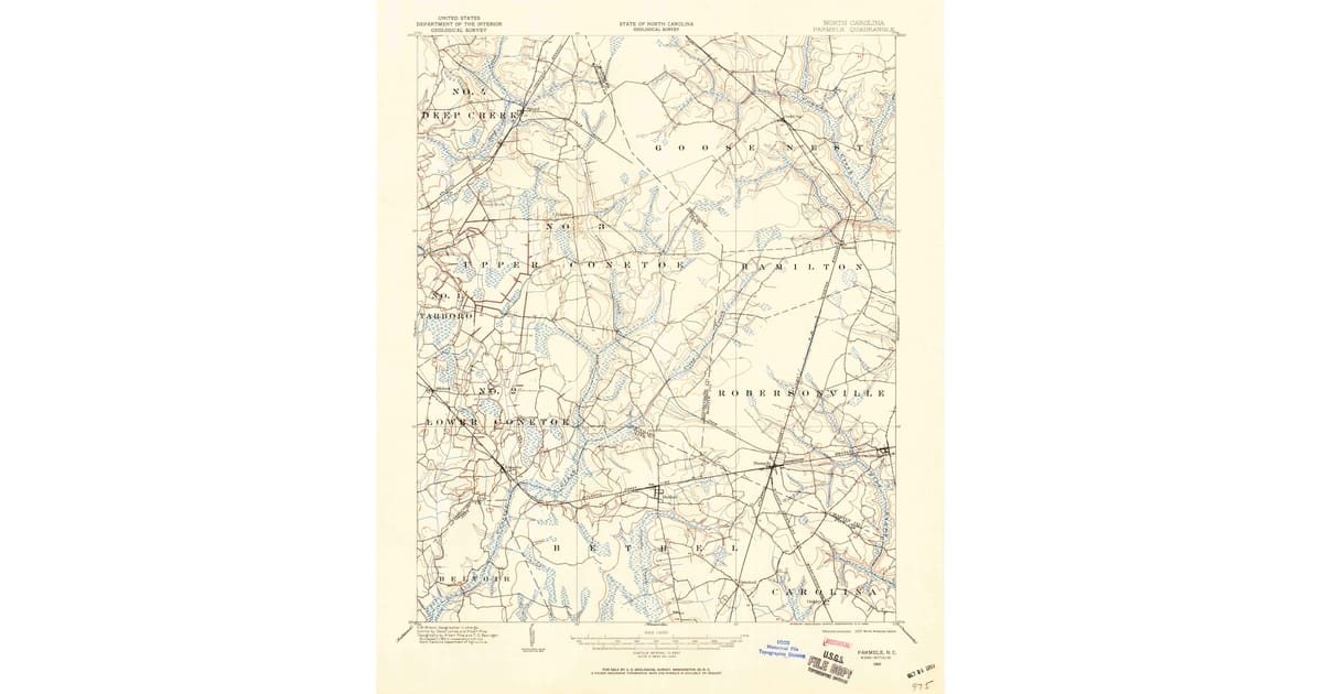 1902 Map of Parmele, NC — High-Res | Pastmaps
