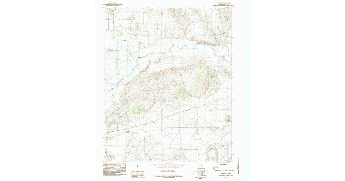 1985 Map of Parnell, Hall County, TX — High-Res | Pastmaps
