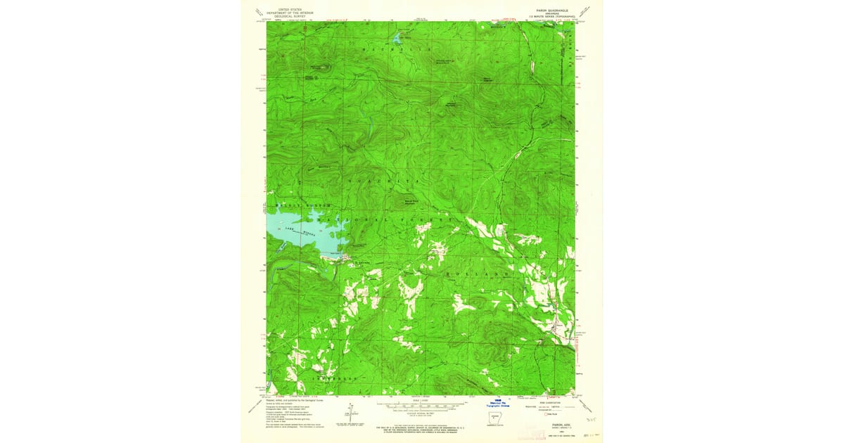 1963 Map of Paron, Saline County, AR — High-Res | Pastmaps