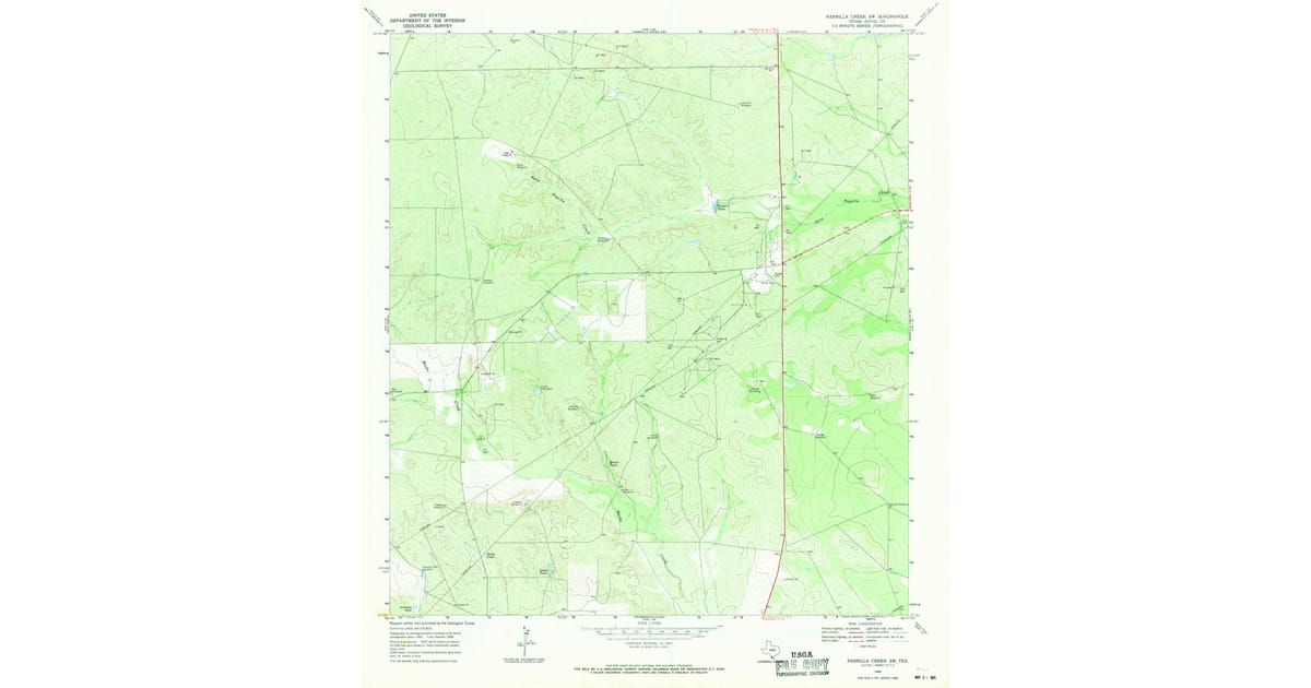 1968 Map of Parrilla Creek SW, Duval County, TX — High-Res | Pastmaps