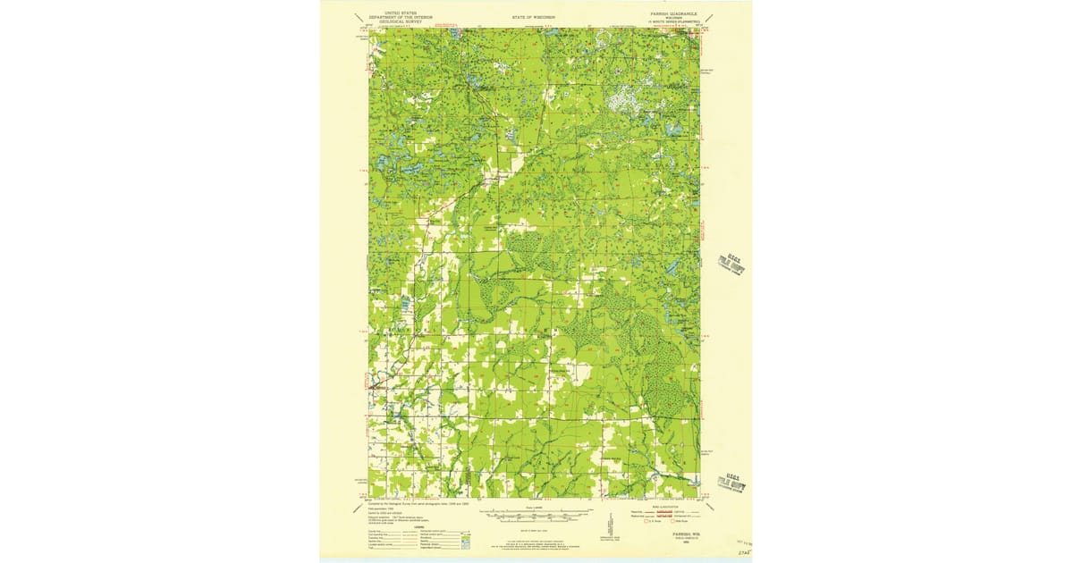 1950s Maps of Lincoln County, WI | Pastmaps