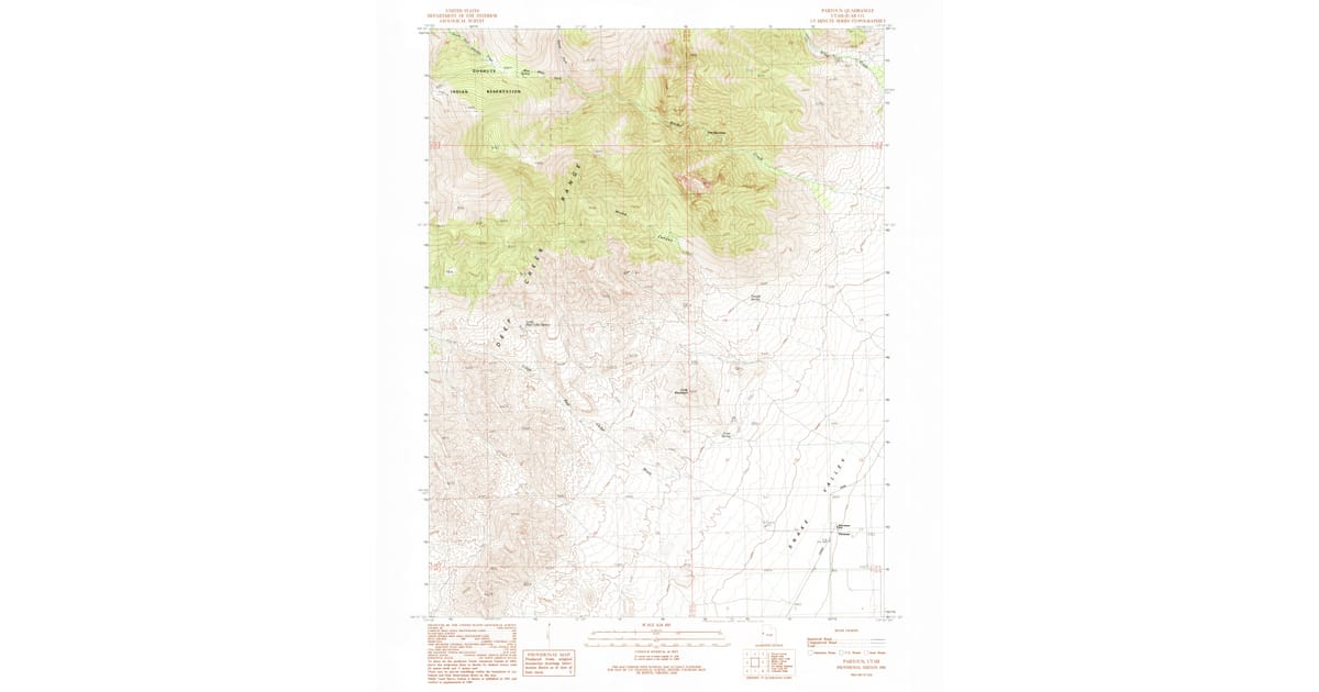 1991 Map of Partoun, Juab County, UT — High-Res | Pastmaps