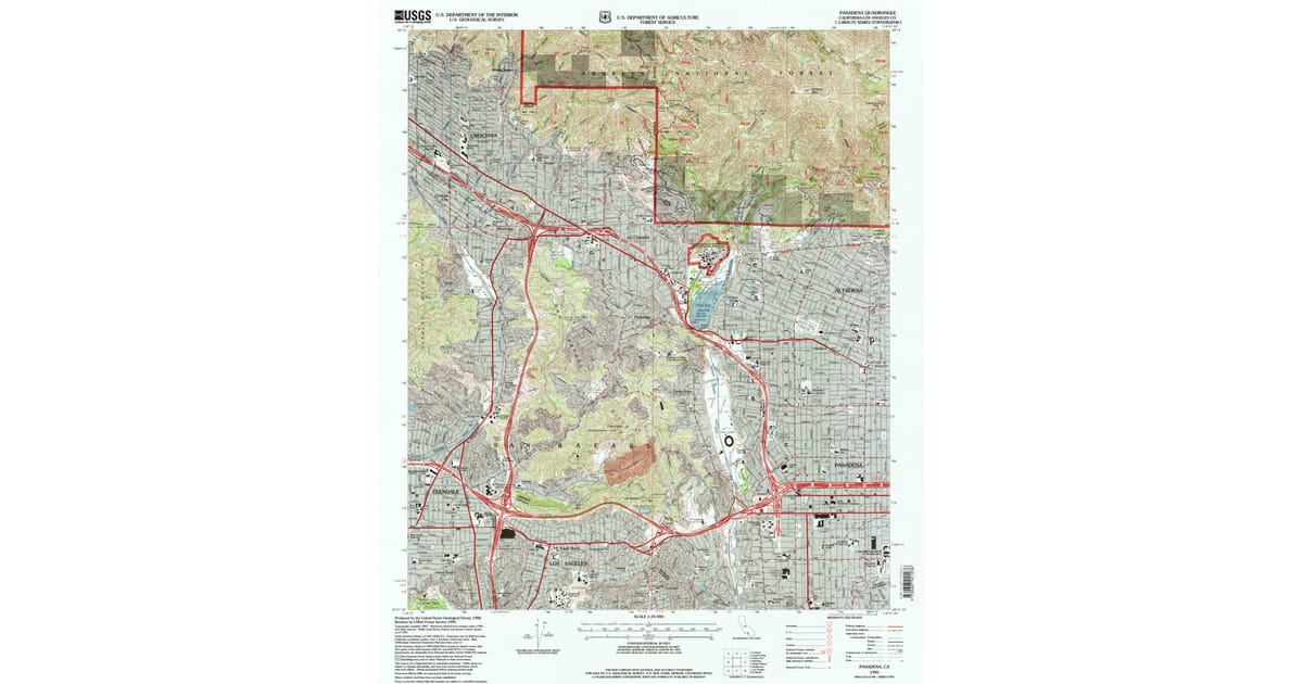 1990s Maps of Altadena, CA | Pastmaps